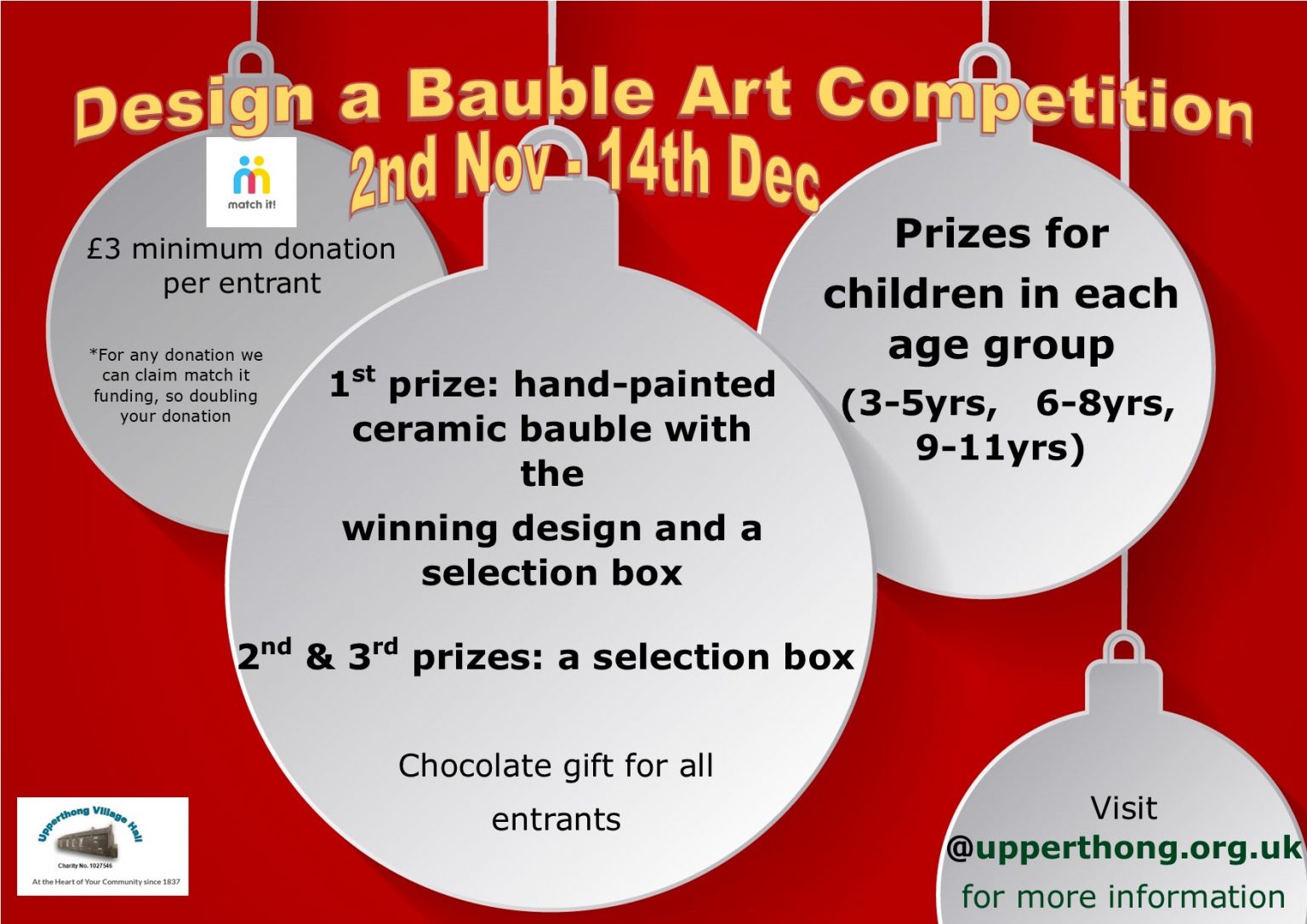 Upperthong Bauble Competition – Upperthong Village Hall