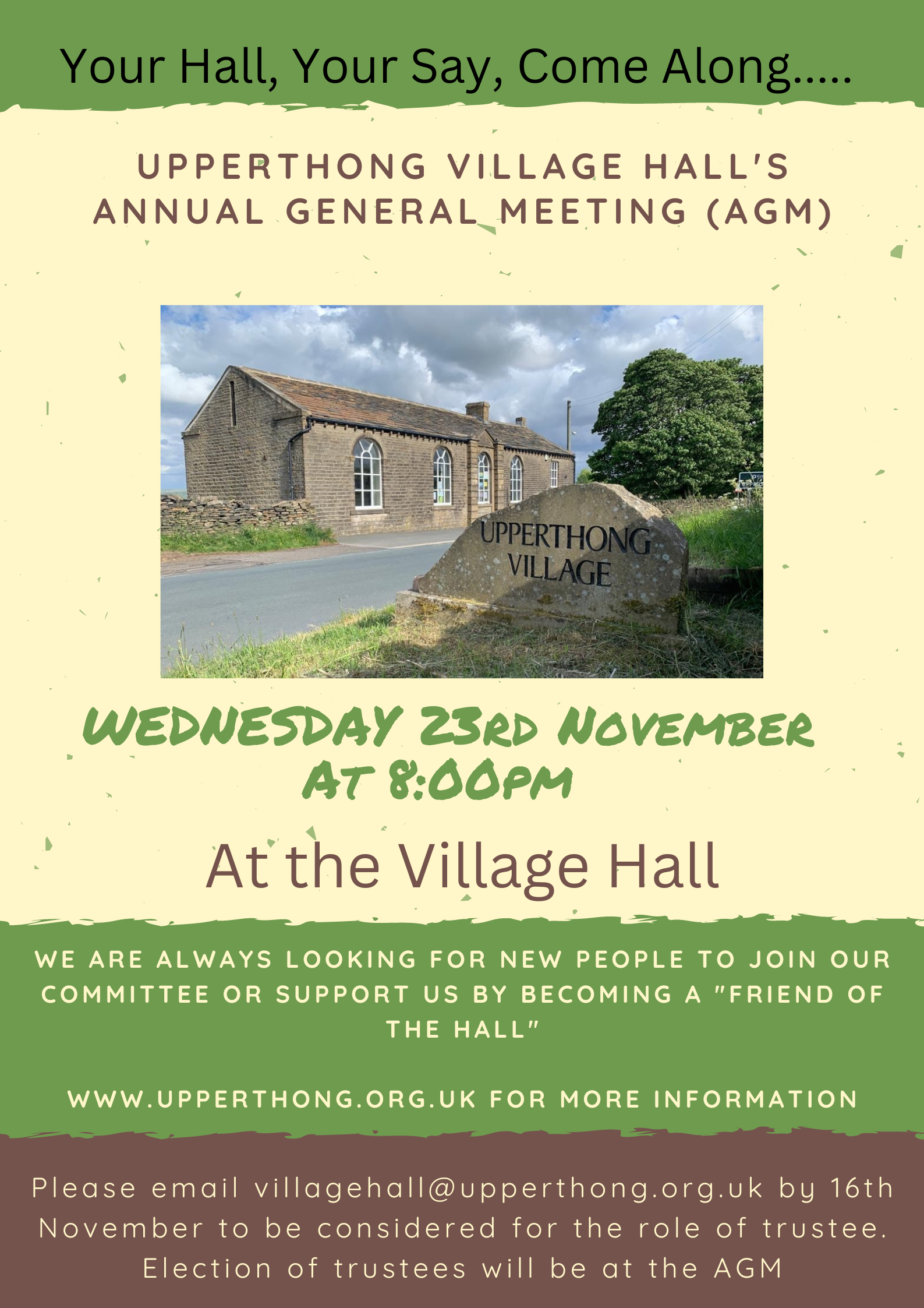 AGM – Upperthong Village Hall
